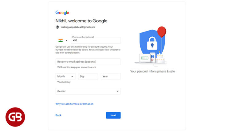 How To Create A New Gmail Account By Mobile Number